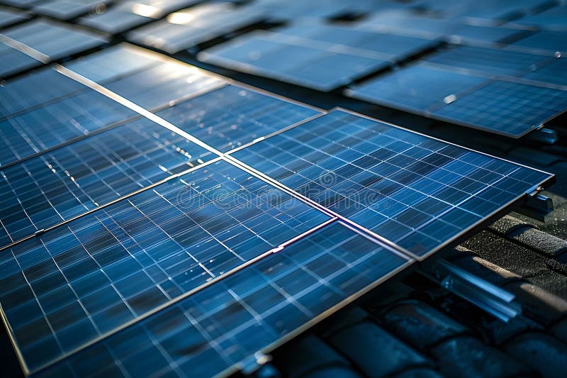 Solar Panels Installed on the Roof Rooftop of a Residential Modern ...