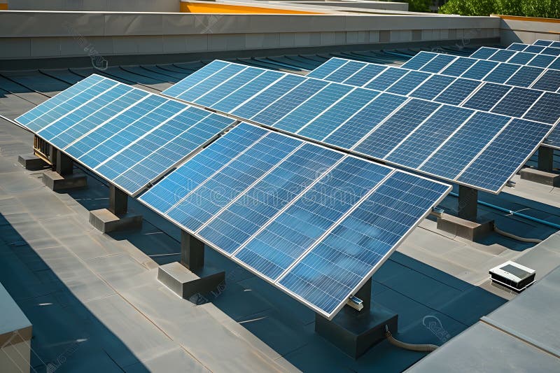 Solar Panels Installed on the Roof Rooftop of a Residential Modern ...