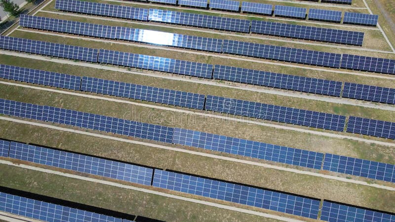 Solar Panels Installed in a Row at the Power Plant Stock Video - Video ...