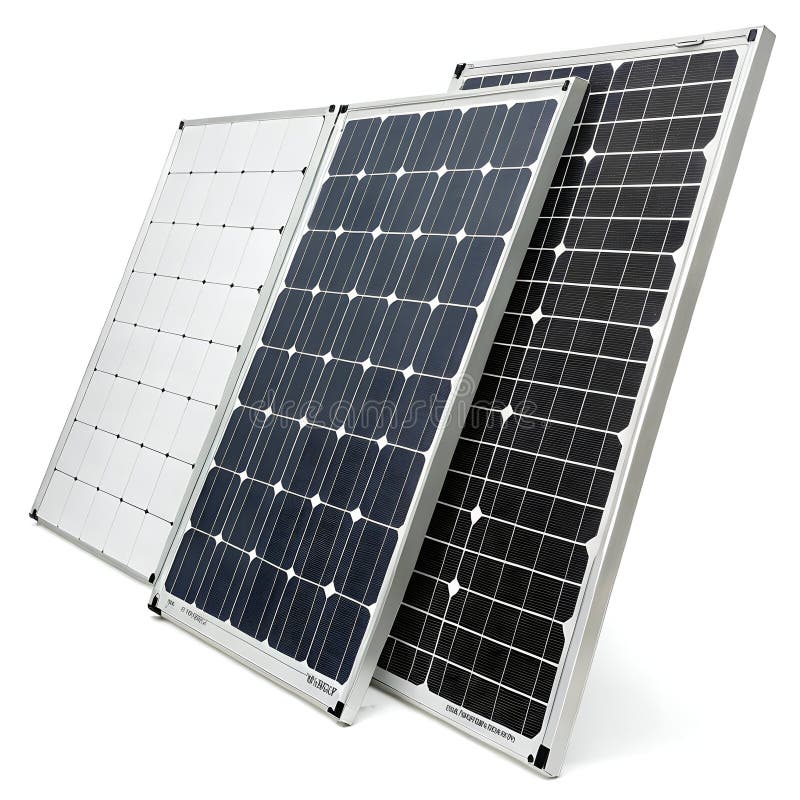 Solar Panels Mockup Isolated on White Background Stock Illustration ...