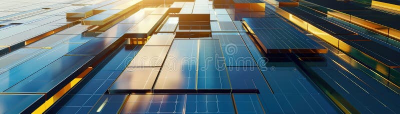 Solar Panels on a Modern Building Integrated with the Architecture ...