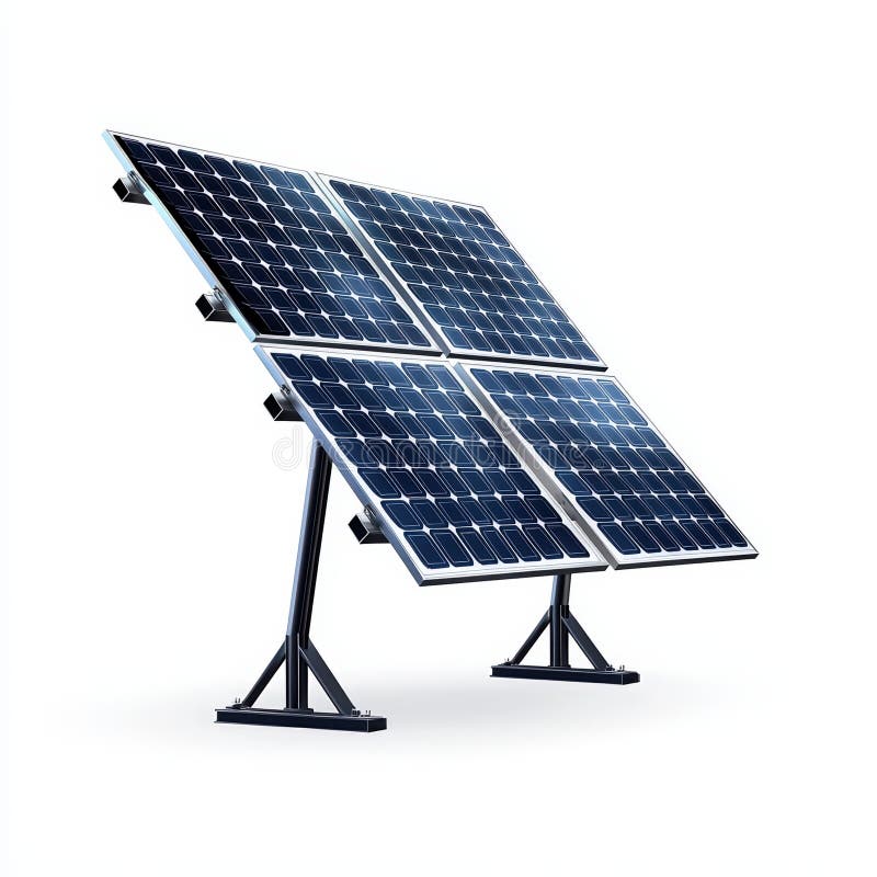 Solar Panels on Modern Support Structure Stock Illustration ...
