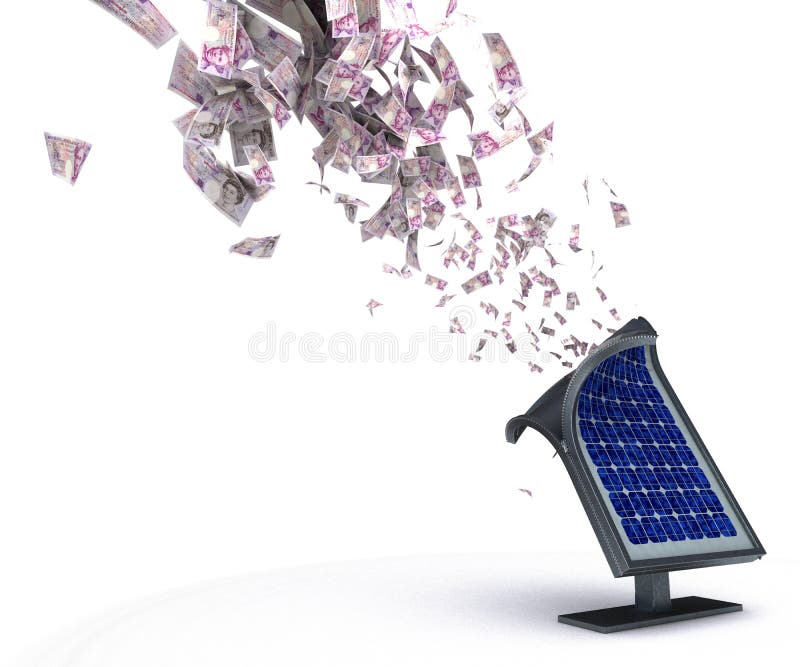 Solar panels and money stock illustration. Illustration of sterling ...