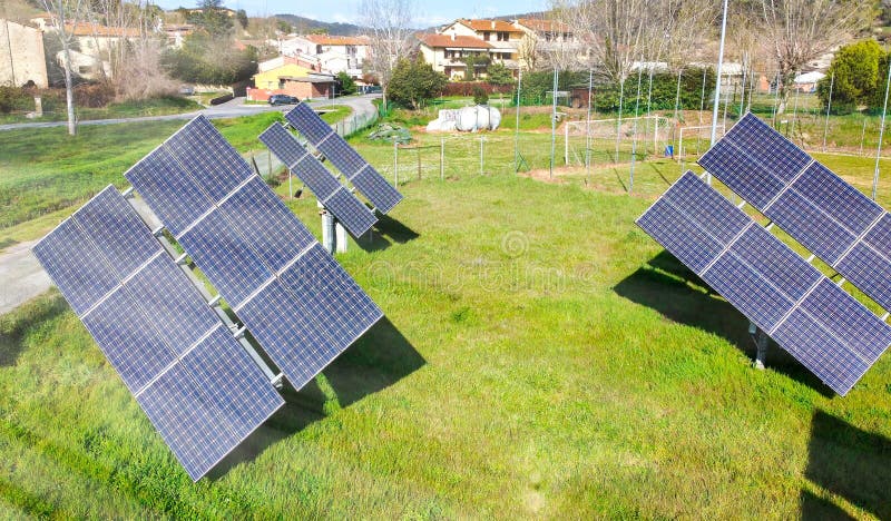 Solar Panels in the Mountain Region. Green and Environmentally Friendly ...