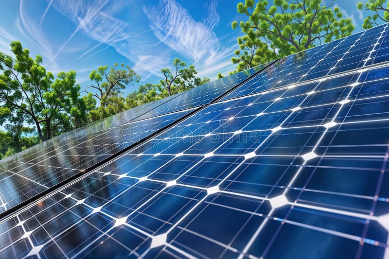 Solar panels in the nature stock image. Image of clean - 16130257