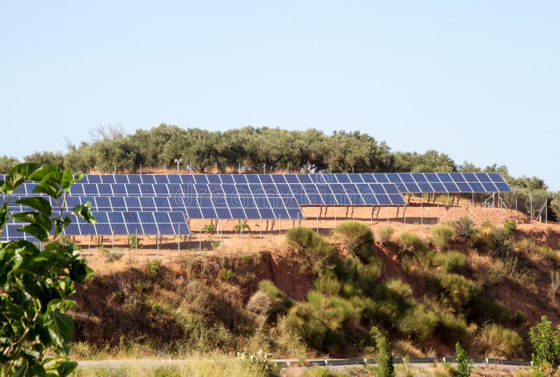 Solar panels stock photo. Image of modern, crete, landscape - 48807708