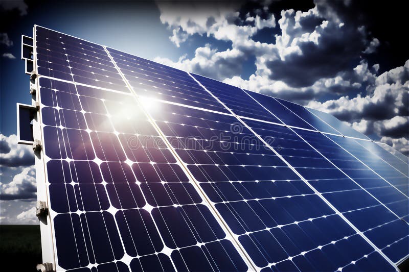 Solar Panels Photovoltaics in Solar Farm Eco-friendly Solution for ...