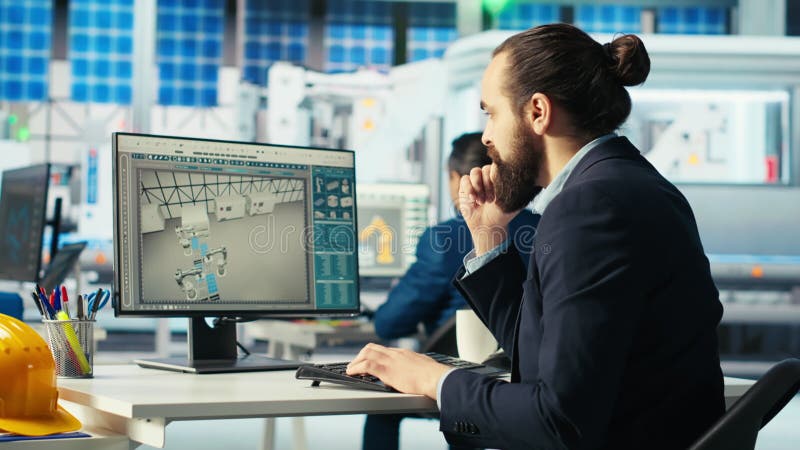 Solar Panels Plant Employee Troubleshooting Technical Issues at ...