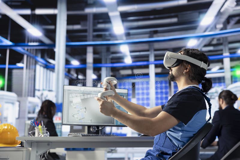 Solar Panels Plant Engineer Using Vr Optimize Manufacturing Workflow ...