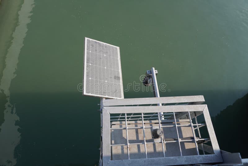 Solar Panels in Public Park. Ecological Energy Renewable Solar Panel ...
