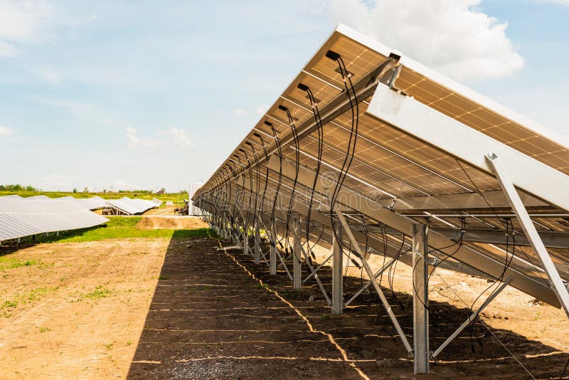 Solar panels rear view stock image. Image of plant, constant - 161216657