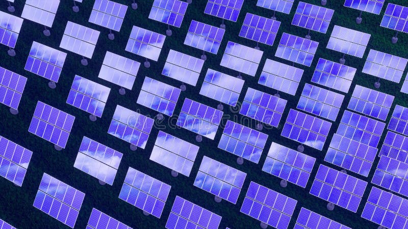 Solar Panels - Renewable Energy Concept - 3D 4k Animation Stock Video ...