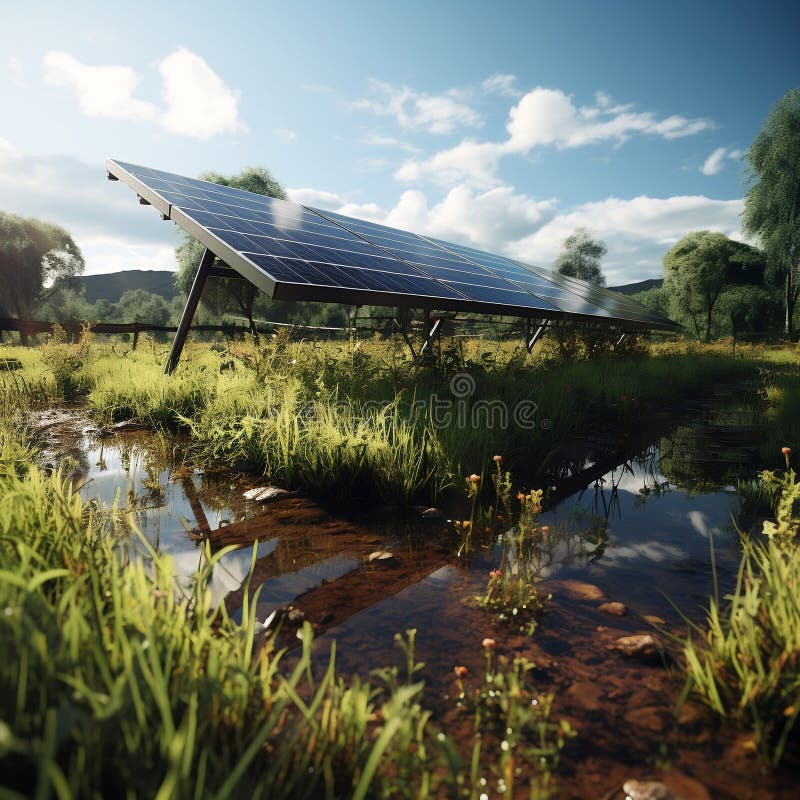 Solar Panels on the River Solar Panels on the Lake Solar Power Station ...