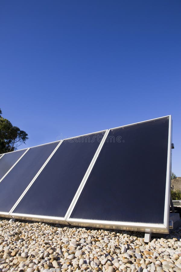 Parabolic Trough Solar Mirror Panels Stock Photo - Image of trough ...