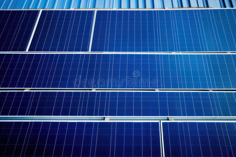 Solar panels on a roof stock image. Image of generateda - 295263855