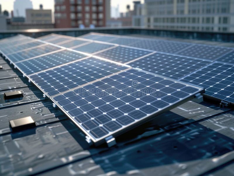 Solar Panels on Roof stock photo. Image of energy, living - 371666792