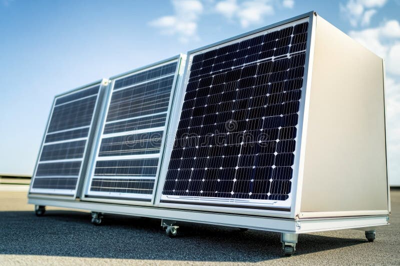 Solar Panels on a Rooftop Capturing Sunlight for Renewable Energy ...