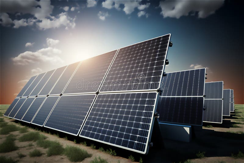 Solar Panels on the Rooftop. Solar Panel Maintenance Stock Illustration ...