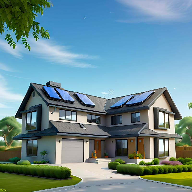 Solar Panels Rooftop System for Renewable Energy Concepts with ...