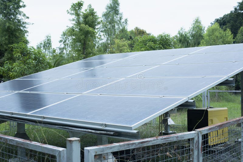 Solar Panels in a Row, Solar Panels Grid, Close Up. Photovoltaic System ...