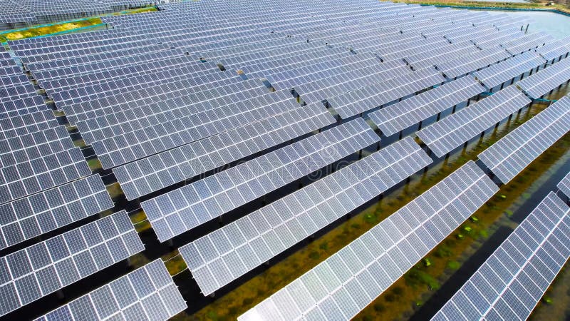 Solar Panels in Rows in a Field Stock Video - Video of electric, farm ...