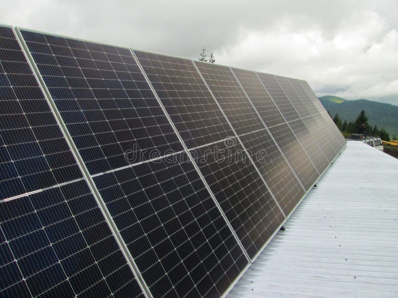 Solar Panels on a Rural Shed Stock Photo - Image of renewable ...