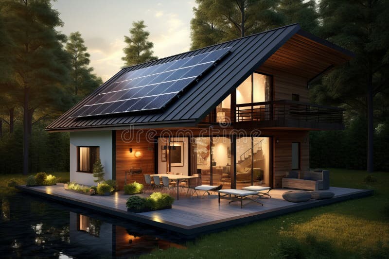 Solar Panels Seamlessly Integrated into a Modern, Eco-conscious Design ...