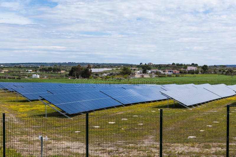 Solar panels stock image. Image of electronic, landscape - 30381145
