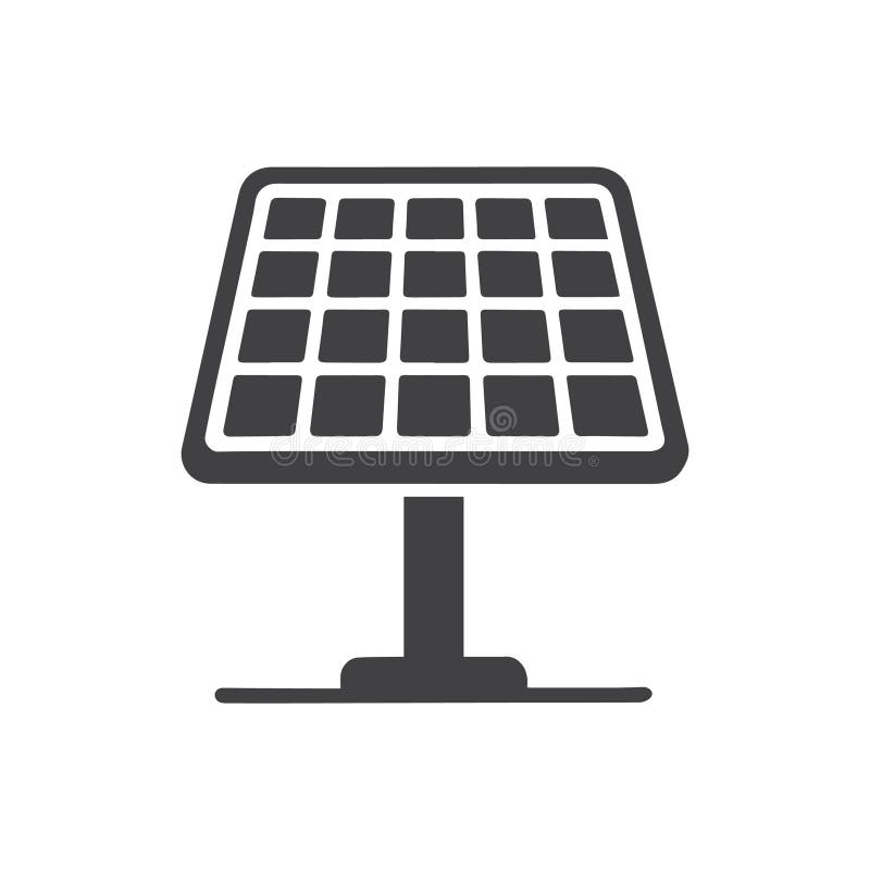 Solar Panels Simple Minimalist Illustration Design Vector Icon. Stock ...