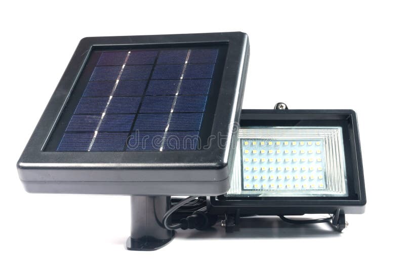 Solar Panels with Spotlights Stock Photo - Image of electricity ...