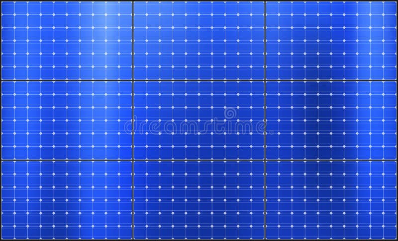 Solar Panels. Sun Power Battery Modules Stock Vector - Illustration of ...