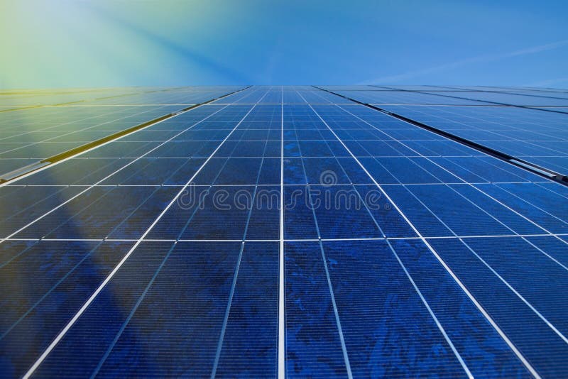 Solar panels in sunlight stock image. Image of environment - 52850999