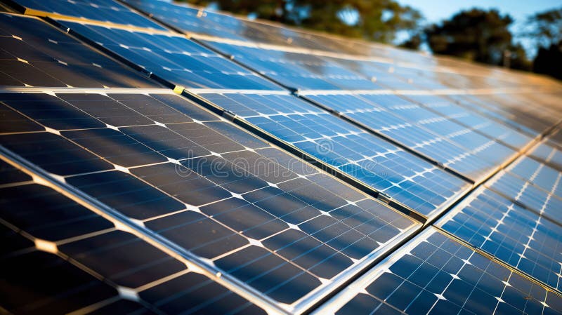 Solar Panels with Sunlight Renewable Energy Source for Sustainable ...