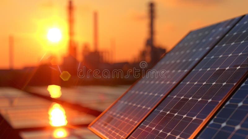 Solar Panels at Sunset: Harnessing Renewable Energy for a Sustainable ...