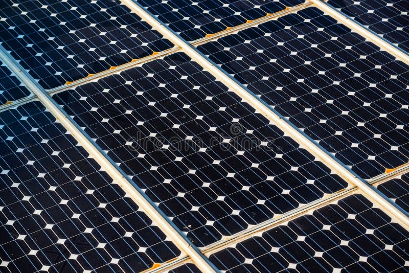 Surface of Photovoltaic Cells on Solar Panel of PV System Stock Photo ...