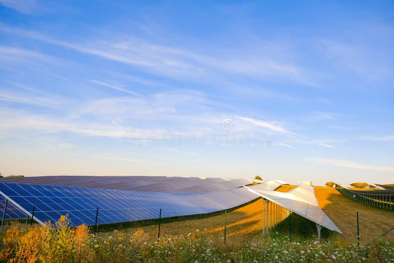 Solar Panels.Technology and Nature.renewable Energy.Solar Panels Field ...