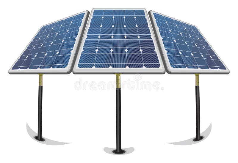 Solar Panel and sun stock vector. Illustration of future - 32417655