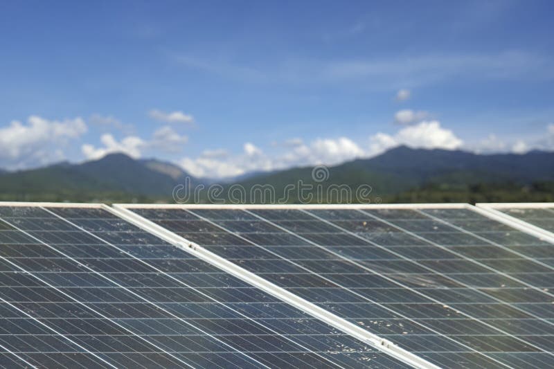 Solar Panels with Visible Dirt and Dust Mounted on a Rooftop ...