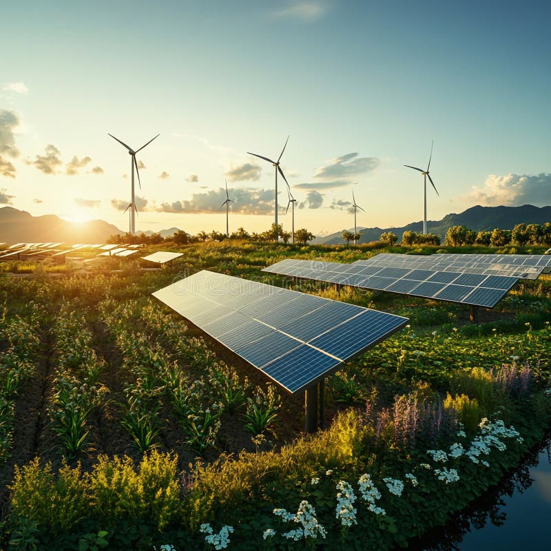 Clean Energy Future stock illustration. Illustration of industry ...