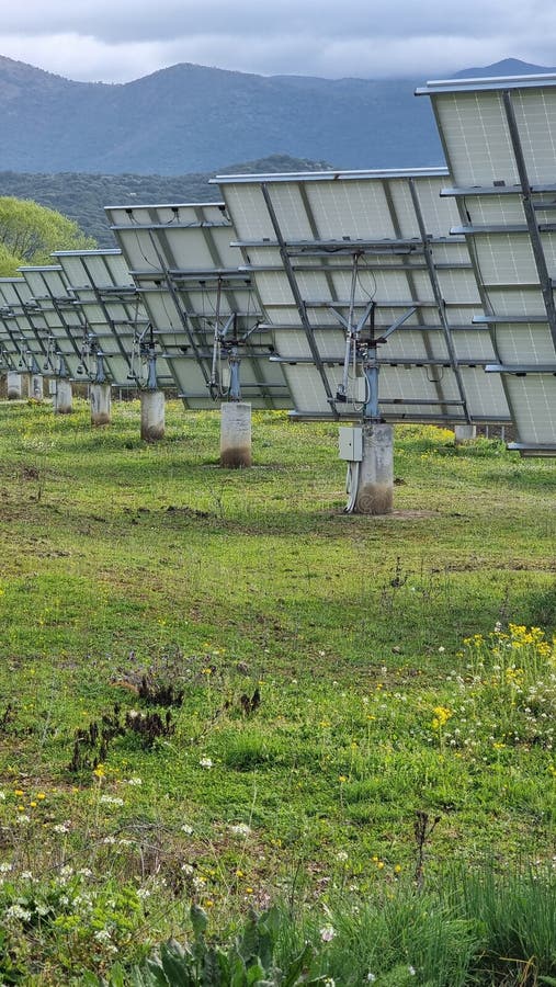 Solar Panles Park on Mountais Flexible Electricity Power Stock Image - Image of solar, renewable ...