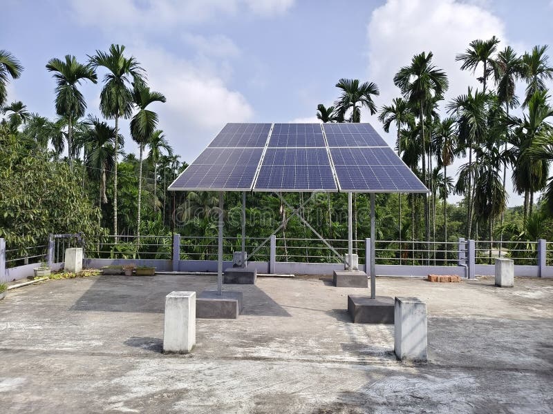 Solar pannel stock photo. Image of fountain, estate - 339539754