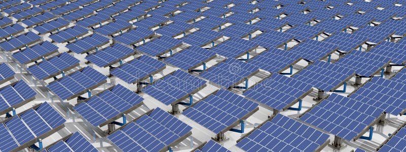 Solar park stock illustration. Illustration of computer - 107058249