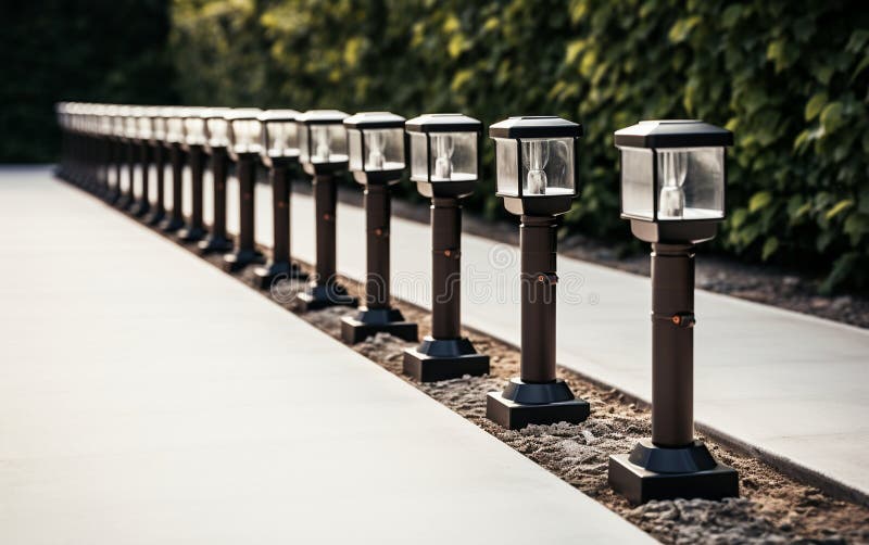Solar Path Lights Transparent Background -Generative Ai Stock ...