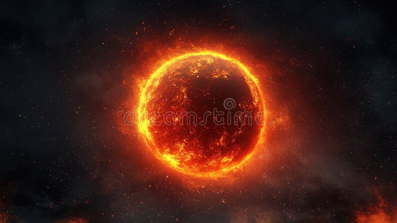 Solar Phenomenon Eruption Cosmic Space Digital Art Dark Environment ...