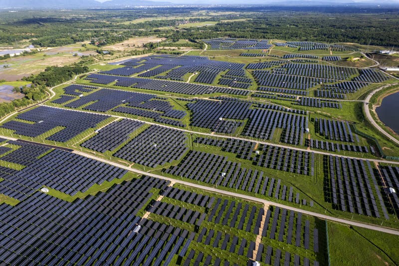 Solar Photovoltaic Panel Power Station on the Top of the Mountain Stock ...