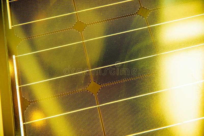 Solar Photovoltaic Panel Under Yellow Bright Sun Stock Photo - Image of ...