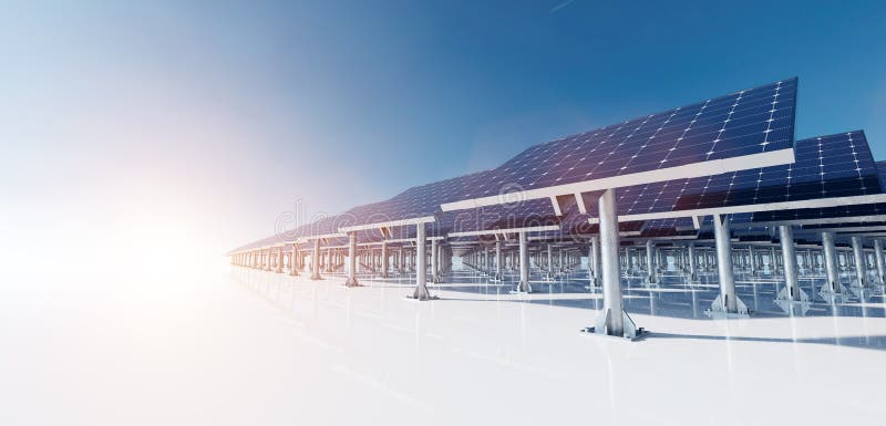 Solar Photovoltaic Panels Array System Stock Image - Image of industry ...