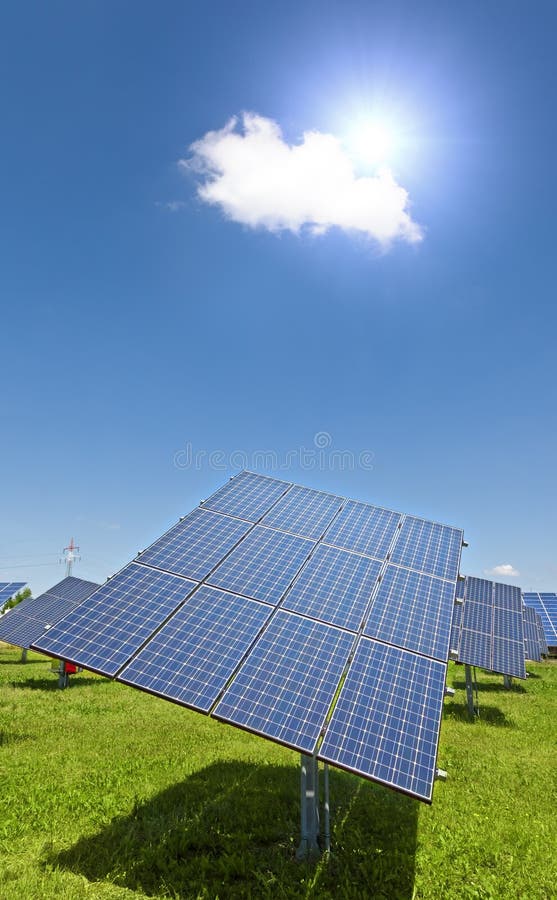 Solar plant stock image. Image of field, economy, blue - 15250495