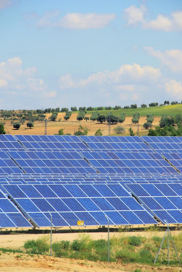 Solar plant on field stock image. Image of cell, photovoltaik - 12595593
