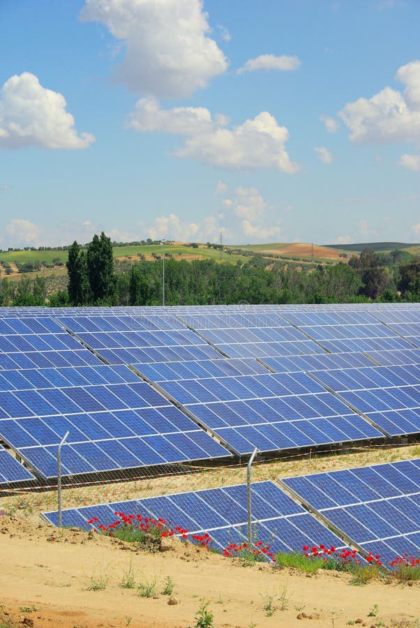Solar plant on field stock photo. Image of soth, solar - 12671098